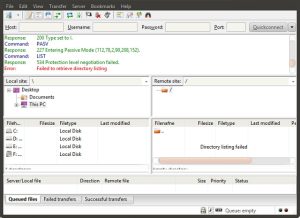 Fix lỗi "Failed to retrieve directory listing" trên Filezilla | BKHOST