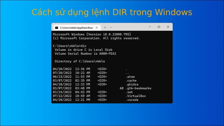 Cách sử dụng lệnh DIR trong Windows cực dễ | BKHOST